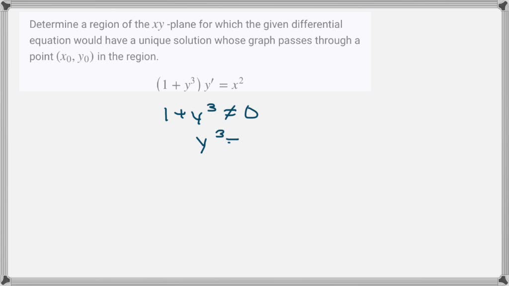 SOLVED Determine A Region Of The Xy plane For Which The Given
