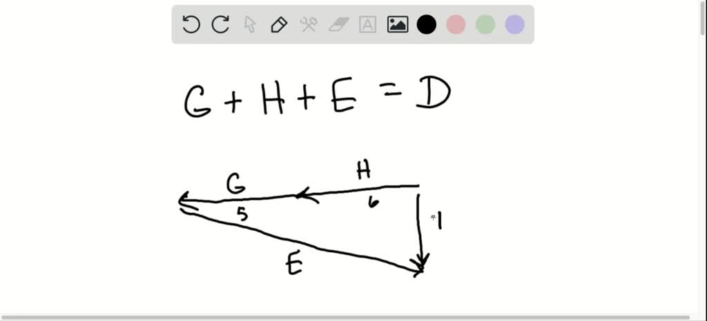 SOLVED:Use the figure at the right. Determine whether the given statement is true or false. 𝐆+𝐇+𝐄=𝐃