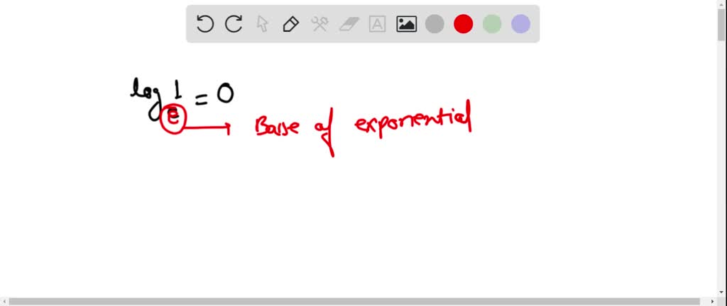 SOLVED:Rewrite in exponential form. loge 1=0