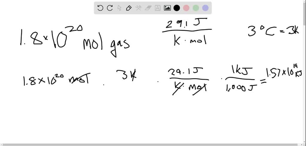 SOLVED:The molar heat capacity of a diatomic molecule is 29.1 J/K ·mol ...