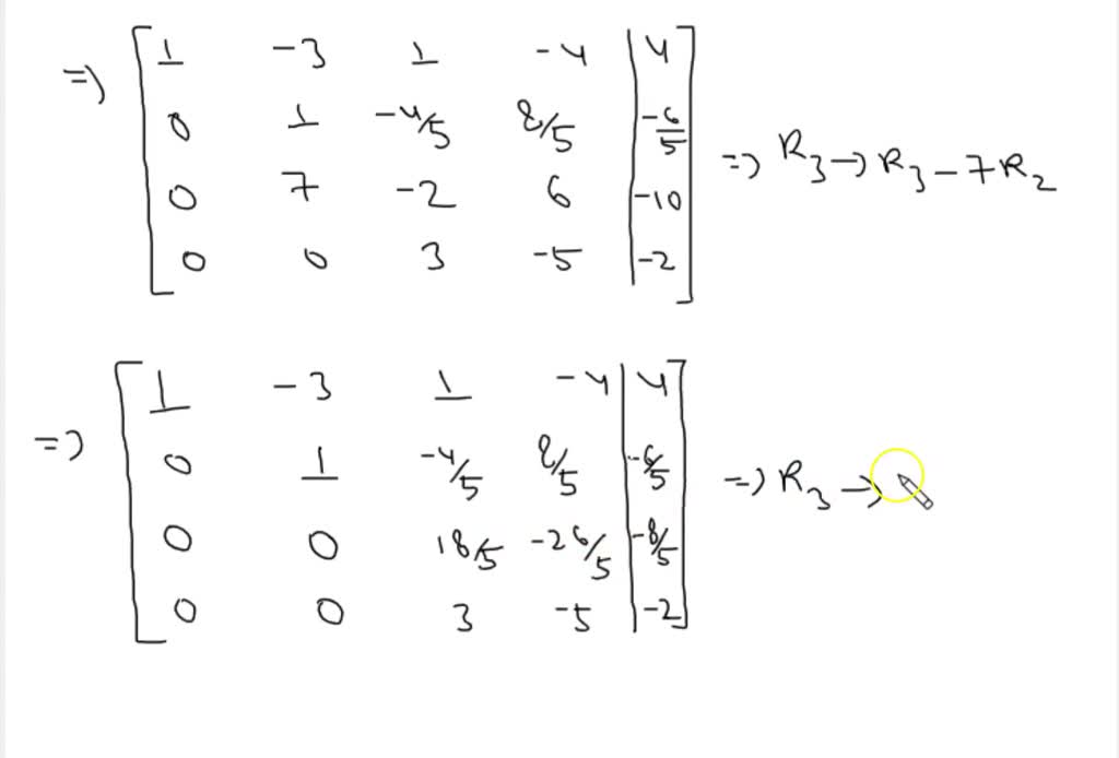⏩SOLVED:Use Gaussian elimination to find the complete solution to ...