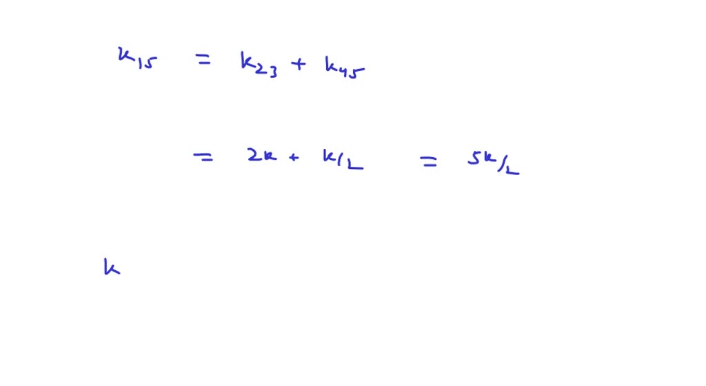 SOLVED:Determine the stiffness of a single equivalent spring that ... SOLVED:Determine the stiffness of a single equivalent spring that ...