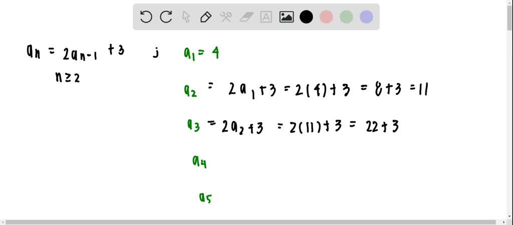 SOLVED:Find the first five terms of the recursively defined sequence ...