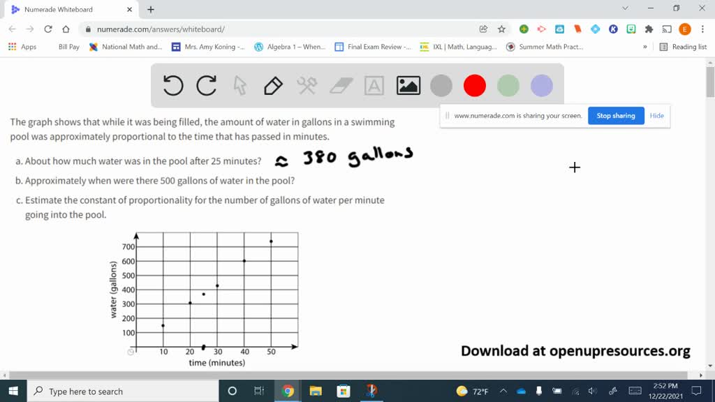 SOLVED:The graph shows that while it was being filled, the amount of ...