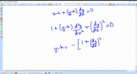 SOLVED:The differential equation of the family of circles of radius 'r ...