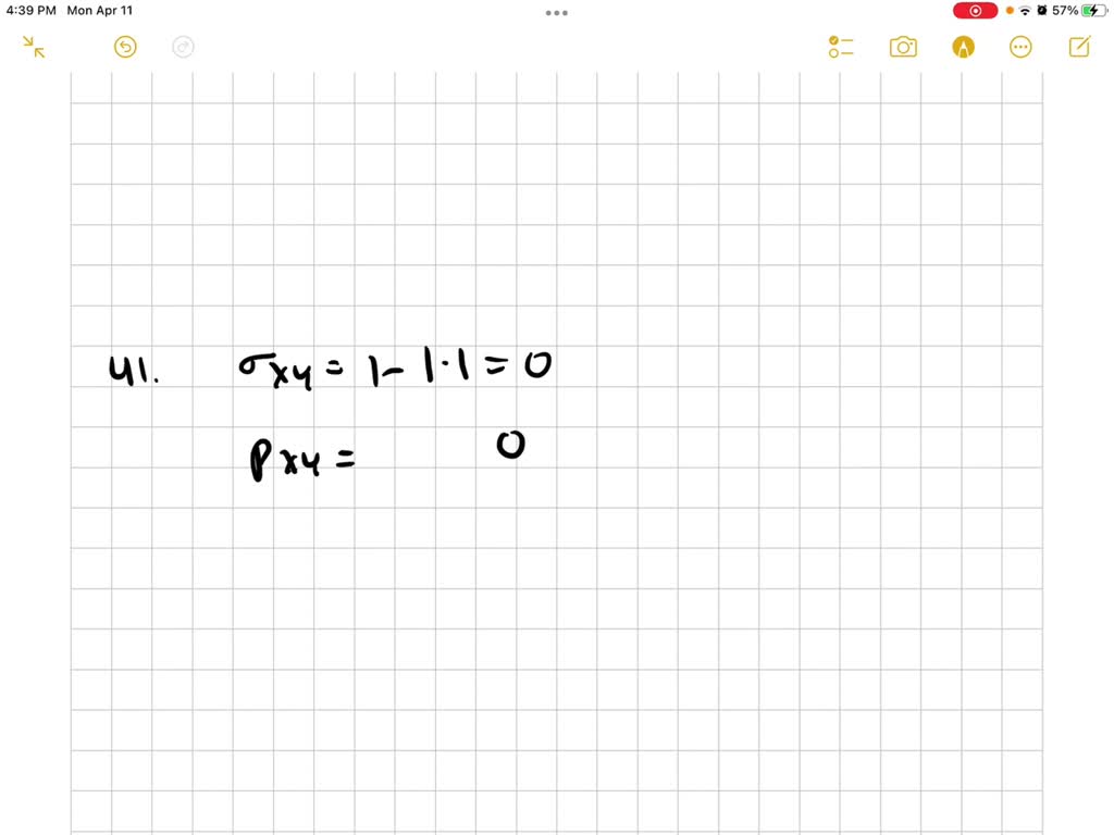 Determine the covariance and correlation for the joint probability ...