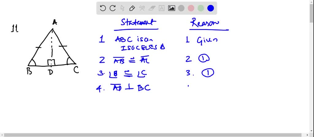 SOLVED:Prove that the altitude to the base of an isosceles triangle is ...