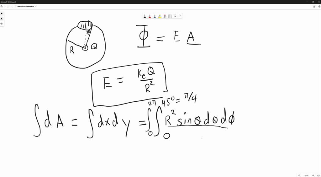 Una esfera de radio R=1.00 m rodea una partícula cargada Q=50.0 μC ...