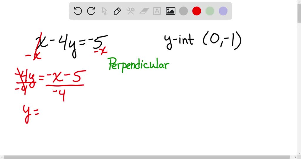 SOLVED:Write the equation of the family of lines satisfying the given ...