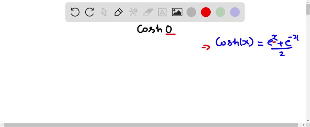 ⏩SOLVED:Find the numerical value of the expression. cosh0 | Numerade