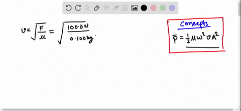 SOLVED: A string with a linear mass density of 0.100 kg / m is under a ...