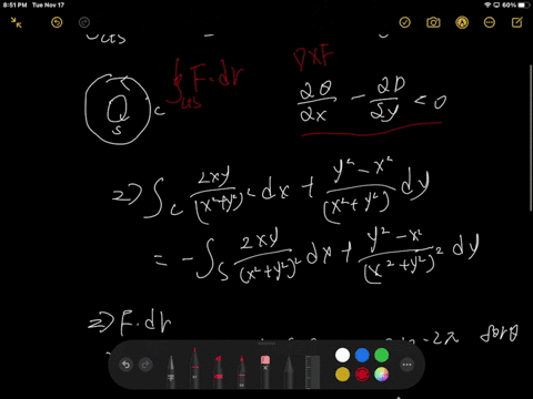 SOLVED:Use the method of Example 5 to calculate ∫C 𝐅 ·d 𝐫, where 𝐅(x, y)=(2 x y 𝐢+(y^2-x^2) 𝐣 ...