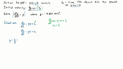 SOLVED: Obizin the cquation of monodic for a particle falliny vertical ...