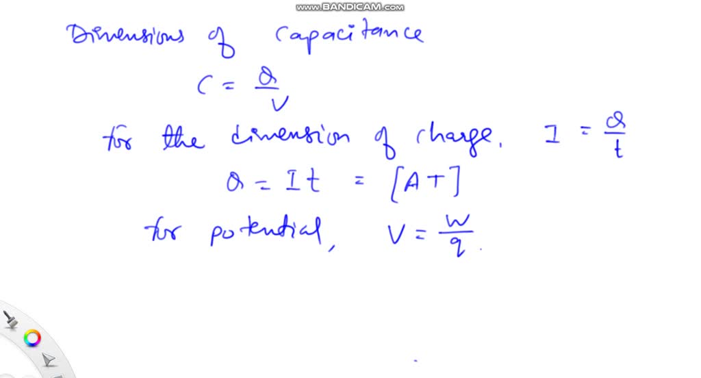 SOLVED:Find the dimensions of capacitance.