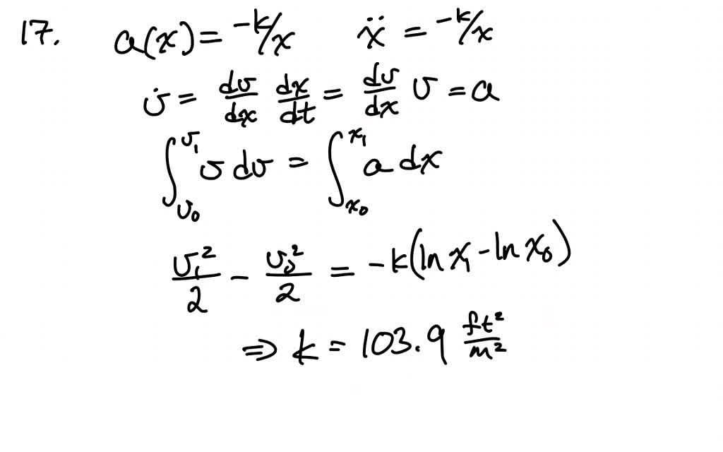 The acceleration of a particle is defined by the relation a=-k / x It has been experimentally ...