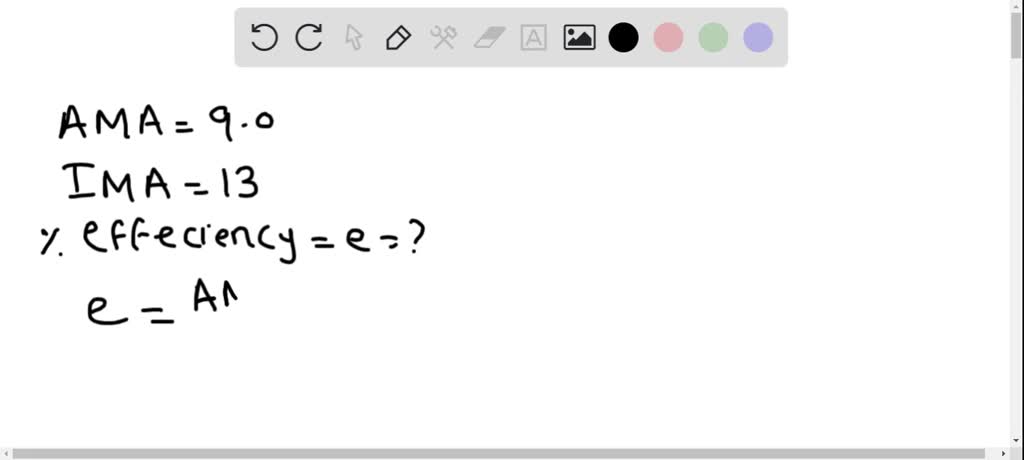⏩SOLVED:If the AMA of a wheel-and-axle is 9.0 and its IMA is 13 ...