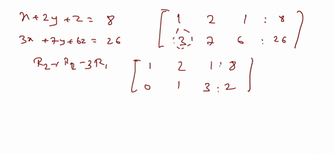 SOLVED:Use matrices to solve the system of equations (if possible). Use Gaussian elimination ...
