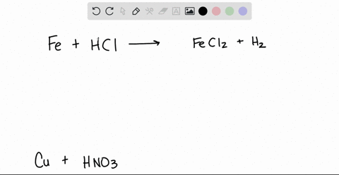 SOLVED:Describe how iron and lead react with hydrochloric acid. Write ...