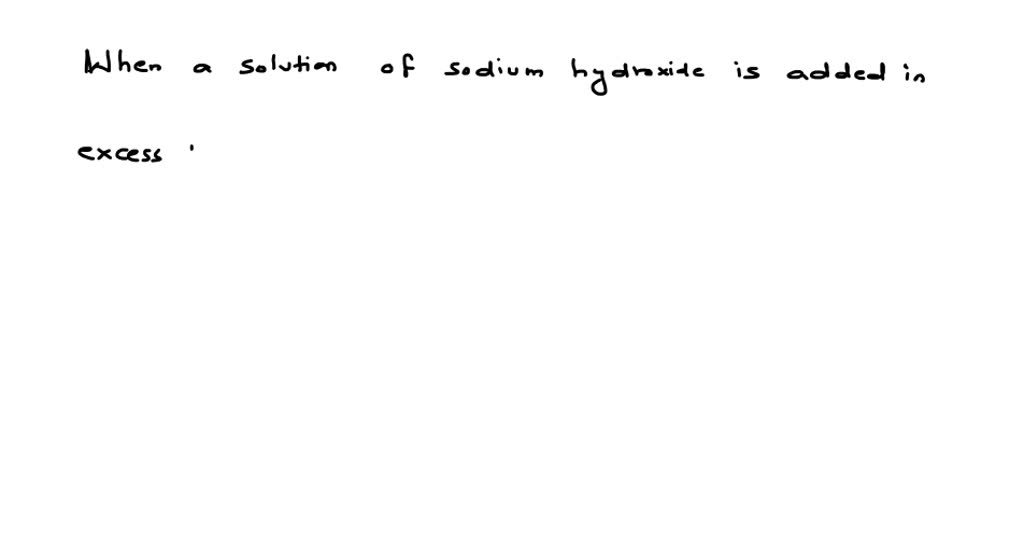 SOLVED:Part B Observations lons Limited NaOH Excess NaOH Limited NHz ...