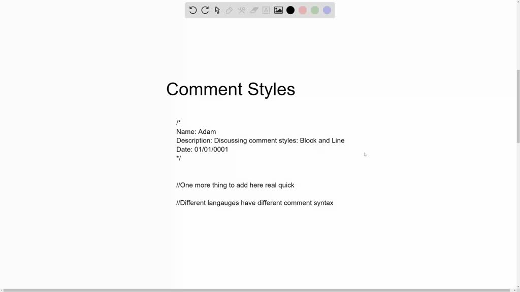 SOLVED:Is the following comment written using single-line or multi-line ...