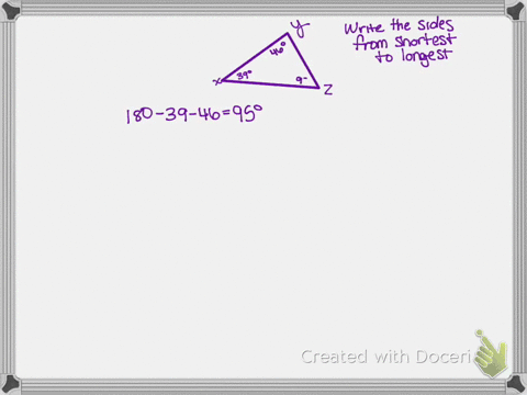 SOLVED:Write the angles in order from smallest to largest. (FIGURE CANT COPY)