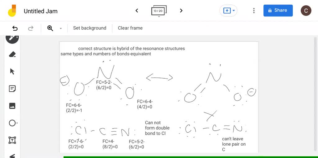 SOLVED: Draw 2 resonance structures for CH3ONO a. Assign formal charges ...