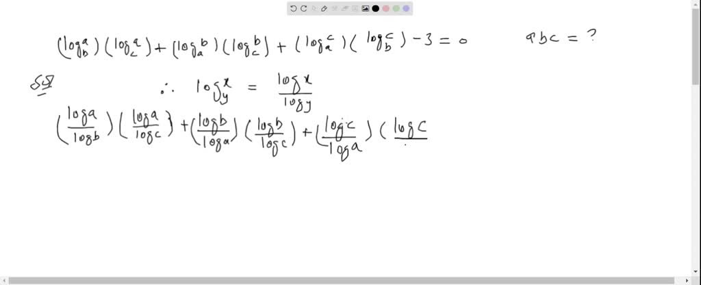 SOLVED:If a, b, c are distinct values, what is the value of a b c if (logb a)(logc a)+(loga b ...
