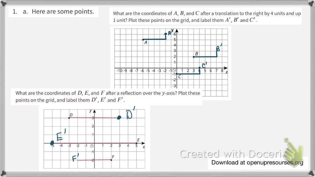 SOLVED:a. Here are some points. What are the coordinates of A, B, and C ...