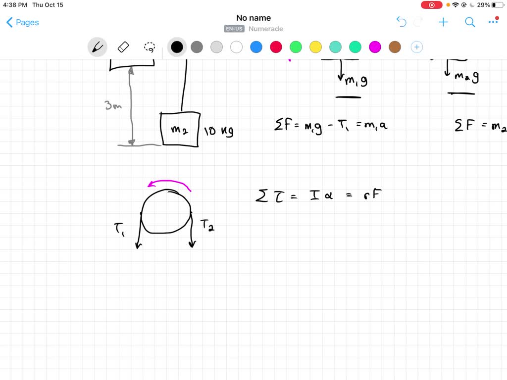 A 15 0 Kg Object And A 10 0 Kg Object Are Suspended Joined By A Cord