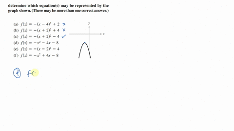 SOLVED:Determine which equation(s) may be represented by the graph ...