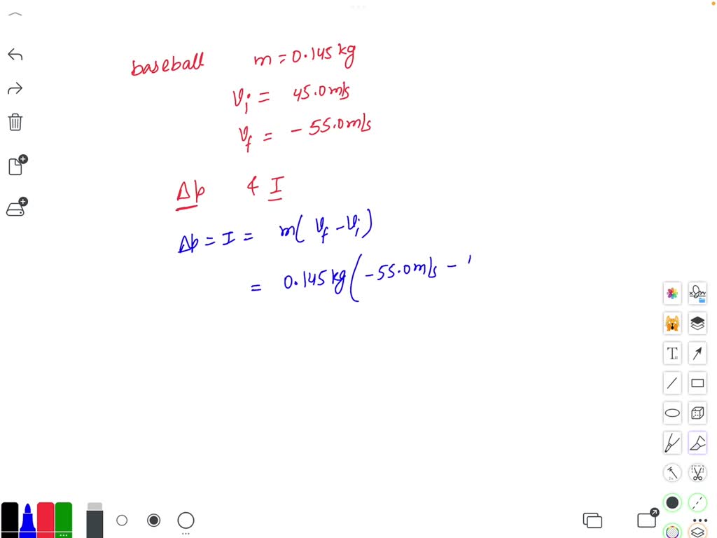 SOLVED: Fuerza de un batazo. Una pelota de béisbol tiene masa de 0.145 ...