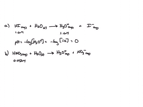 ⏩SOLVED:Calculate the pH of the following solutions. a. 1.0 M… | Numerade