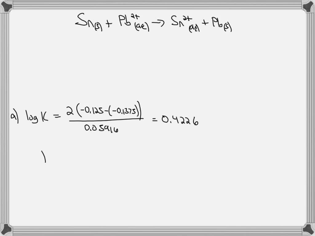 Use Table 10-1 to calculate the equilibrium constant for (a) PbSO4(s) → ...