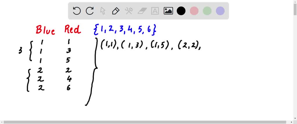 SOLVED:Three dice are tossed, one red, one blue, and one green. What ...