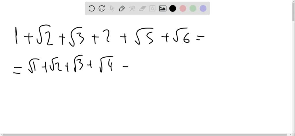 Rewrite each sum using sigma notation. Answers may vary. 1+√(2)+√(3)+2 ... Rewrite each sum using sigma notation. Answers may vary. 1+√(2)+√(3)+2 ...