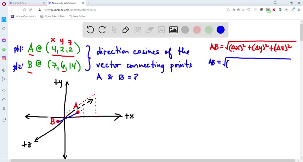 Find the direction cosines of the vector joining the two points (4,2,2 ...