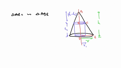 ⏩SOLVED:A right circular cylinder is inscribed in a cone with height… | Numerade