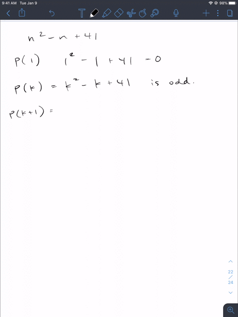 SOLVED:Show that n^2-n+41 is odd for all natural numbers n