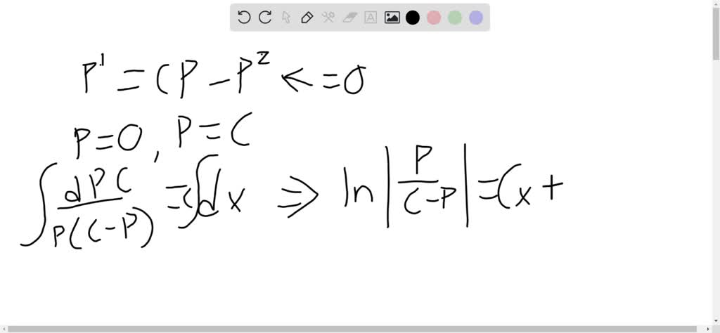 SOLVED:Solve the logistic equation for C=10 and an initial condition of ...
