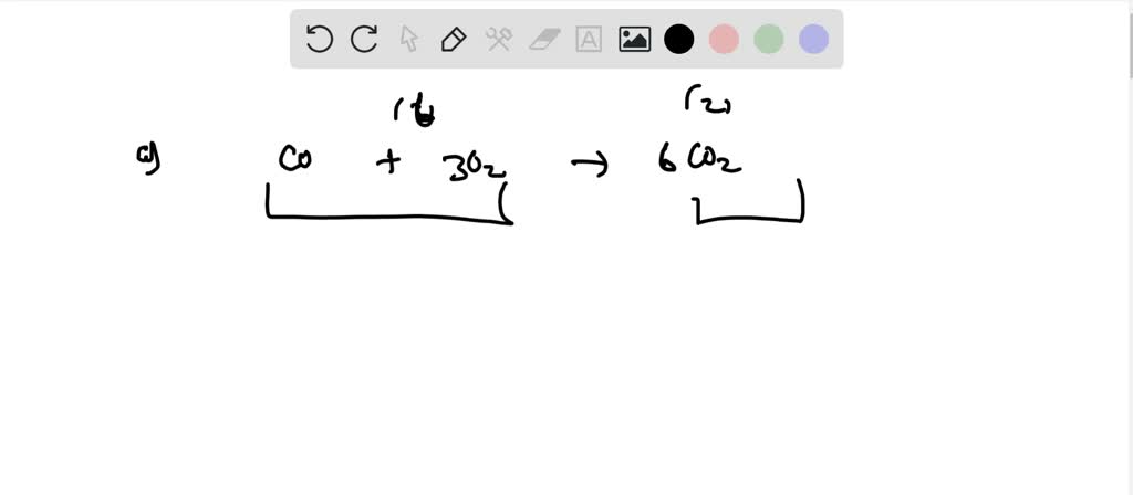 SOLVED:A mixture of carbon monoxide and oxygen gas reacts as shown ...