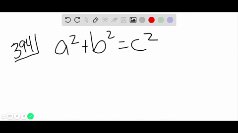 SOLVED:In the following exercises, use the Pythagorean Theorem to find the length of the missing ...