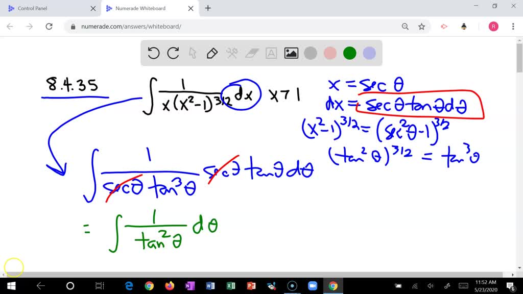 SOLVED:Trigonometric substitutions Evaluate the following integrals using trigonometric ...