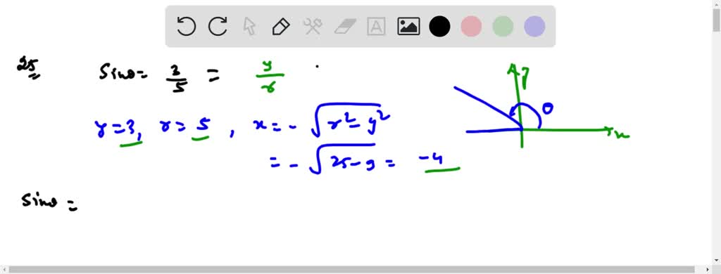 SOLVED:Find the values of the six trigonometric functions of θ with the given constraint. sinθ ...