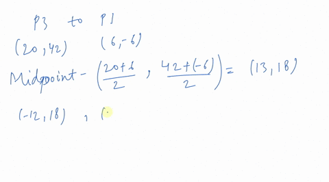 SOLVED:The three points given form a right triangle. Find the midpoint ...