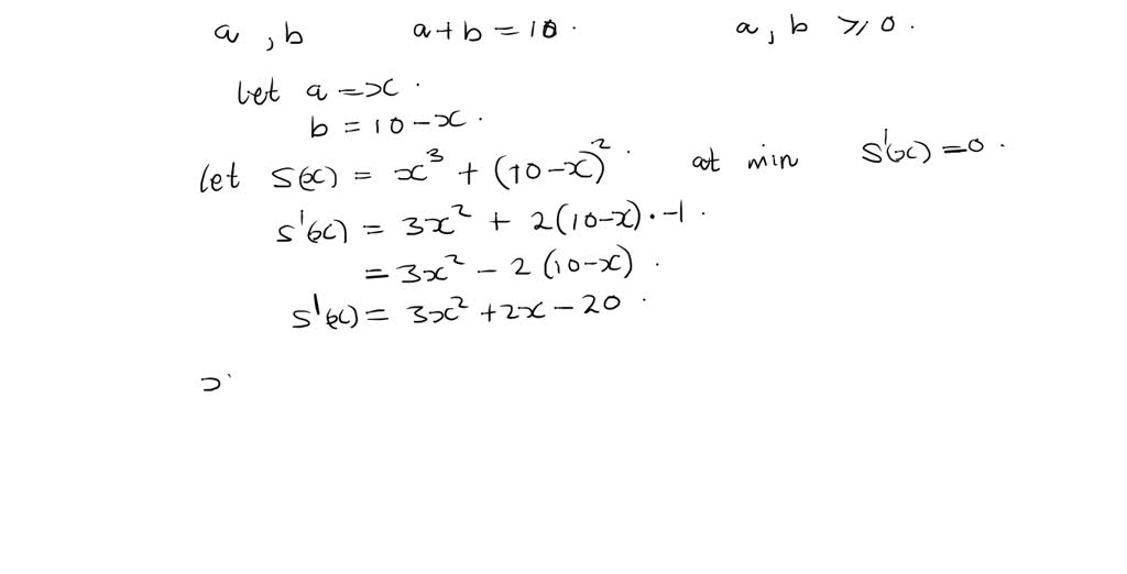 SOLVED:The sum of two nonnegative real numbers is 10 . Find the minimum ... SOLVED:The sum of two nonnegative real numbers is 10 . Find the minimum ...