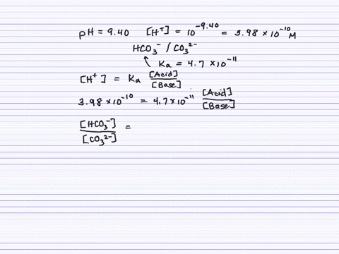 SOLVED: A sodium hydrogen carbonate -sodium carbonate buffer is to be prepared with a pH of 9.40 ...