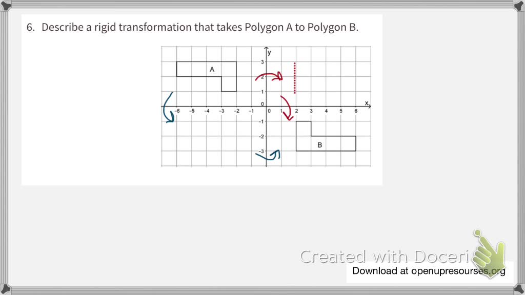 ⏩SOLVED:Describe a rigid transformation that takes Polygon A to… | Numerade