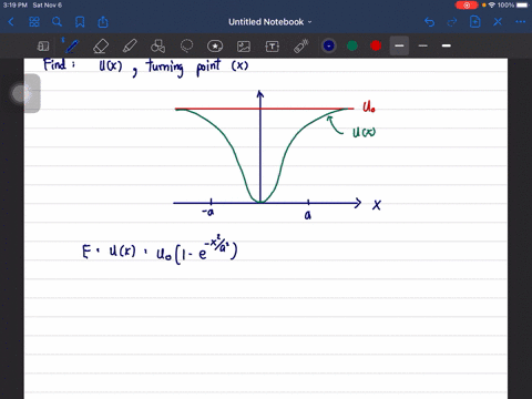 SOLVED:- Consider the potential-energy function (the Gaussian well) U(x ...