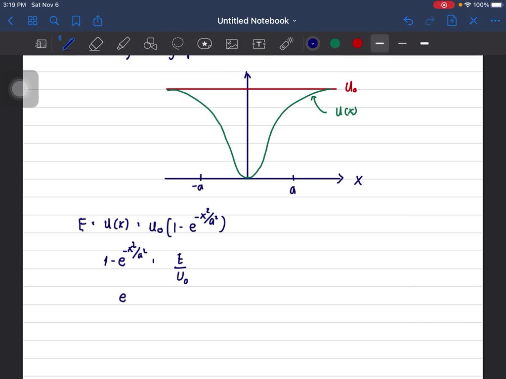 SOLVED:- Consider the potential-energy function (the Gaussian well) U(x ...