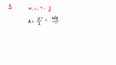 SOLVED:Dimensions of resistance in an electrical circuit, in terms of ...